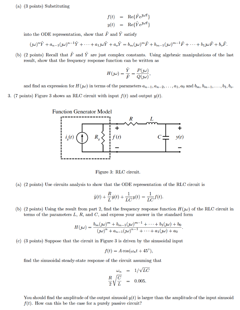 Solved 1. (6 points) Figure 2 shows an RC circuit with input | Chegg.com