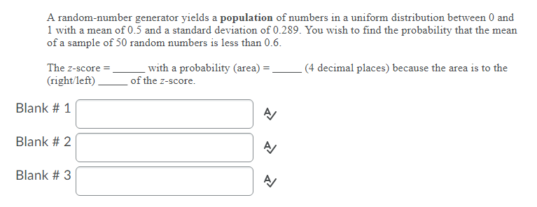 Solved A random-number generator yields a population of | Chegg.com