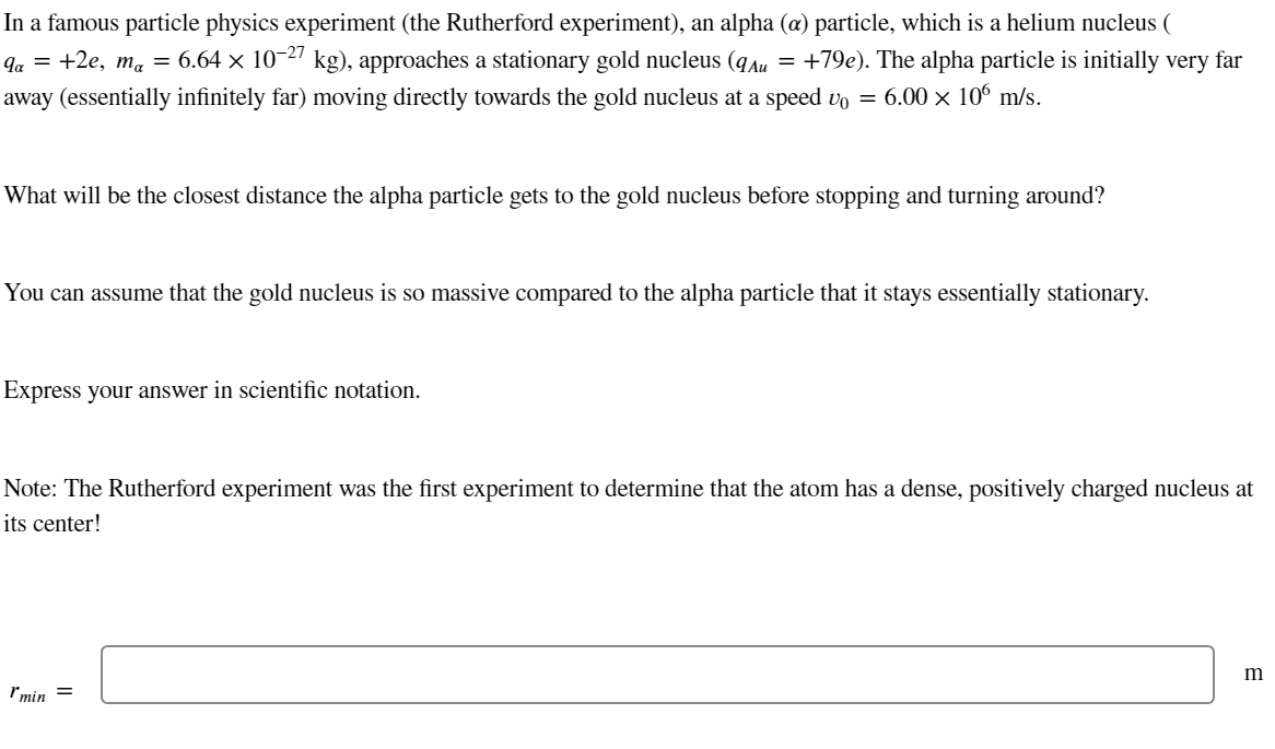 Solved In a famous particle physics experiment (the | Chegg.com