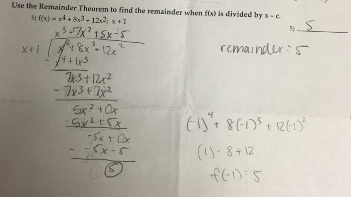 Solved Use the Remainder Theorem to find the remainder when | Chegg.com
