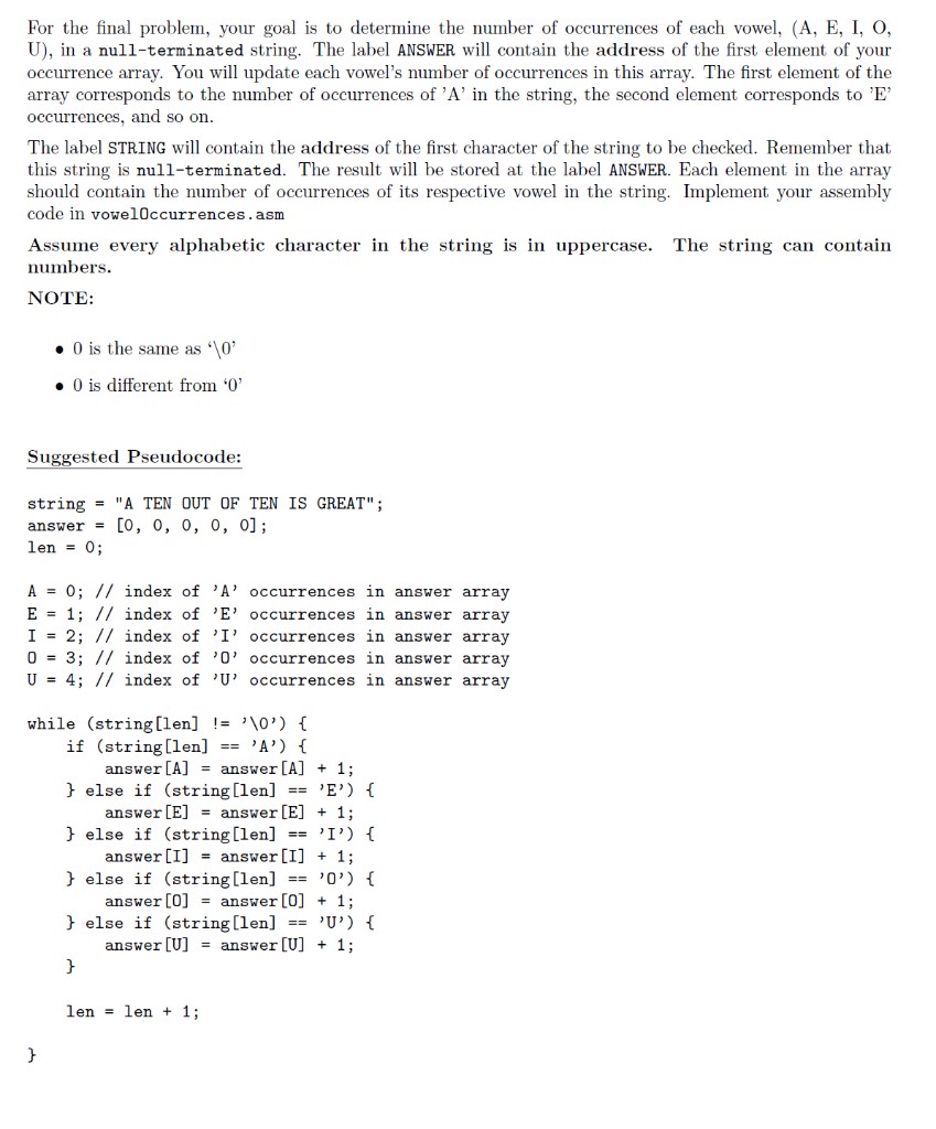 Solved For the final problem, your goal is to determine the | Chegg.com