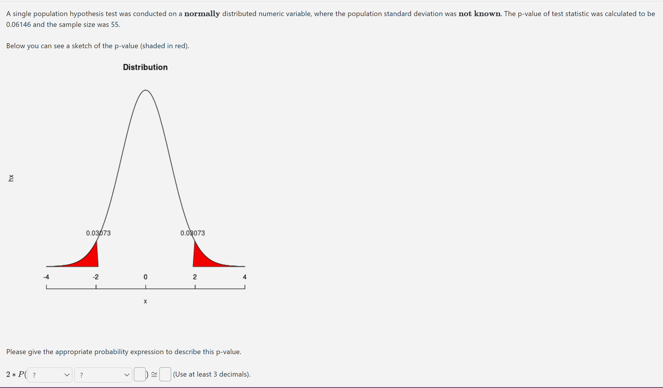 Solved Describe this p value please? | Chegg.com