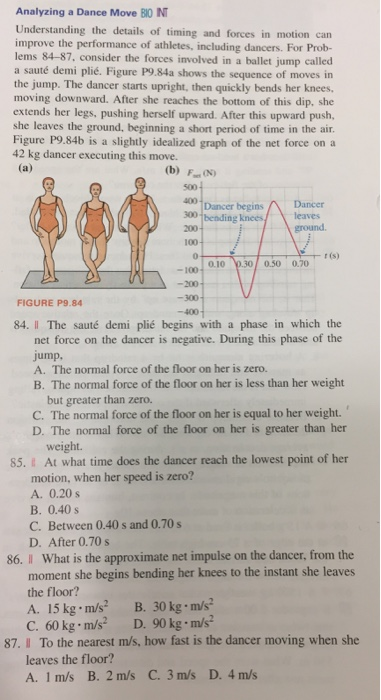 Solved Analyzing a Dance Move BIO IN Understanding the | Chegg.com