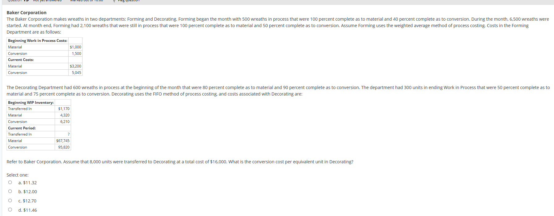 Solved material and 75 percent complete as to conversion. | Chegg.com