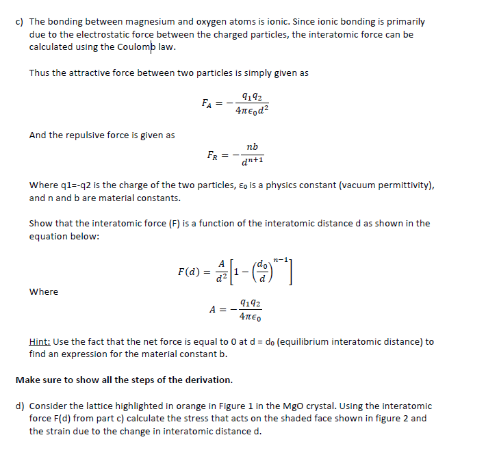 Solved The bonding between magnesium and oxygen atoms is | Chegg.com