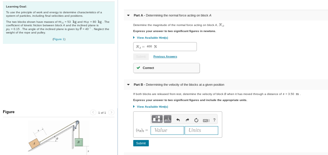 Solved Learning Goal: Part A - Determining the normal force | Chegg.com