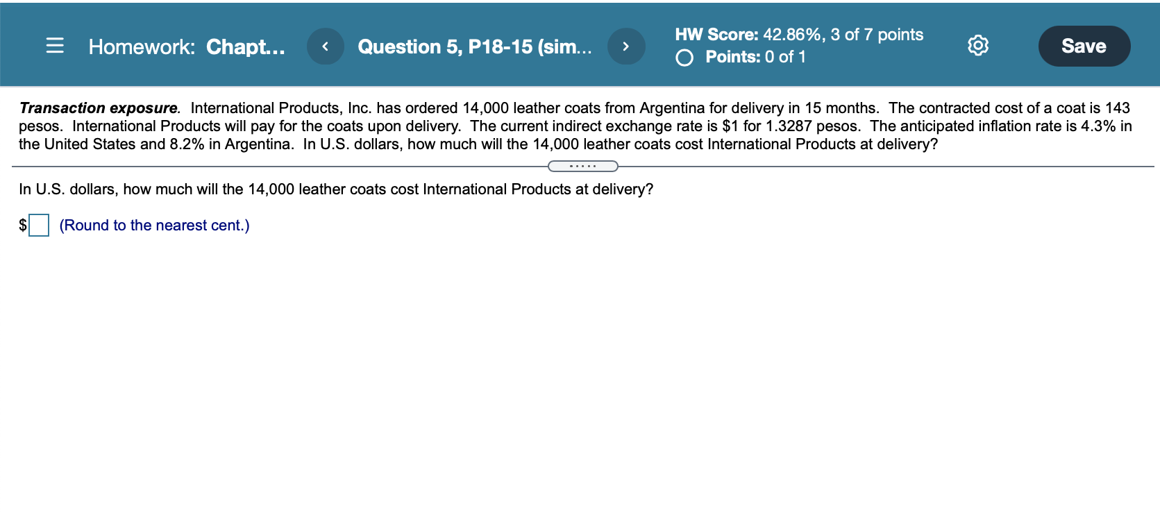 Solved Homework: Chapt... Question 5, P18-15 (sim... > HW | Chegg.com