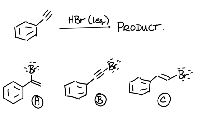 Solved = HBr Clear) PRODUCT. Bri -Br? © B. | Chegg.com