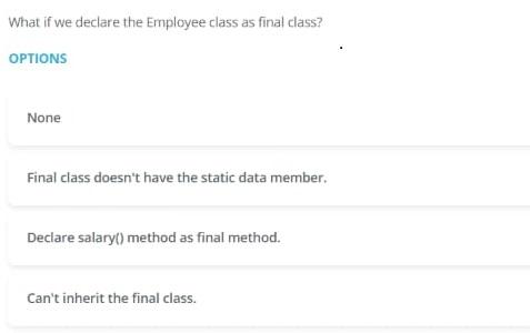 Solved class Employee { public static int base = 10000; int | Chegg.com
