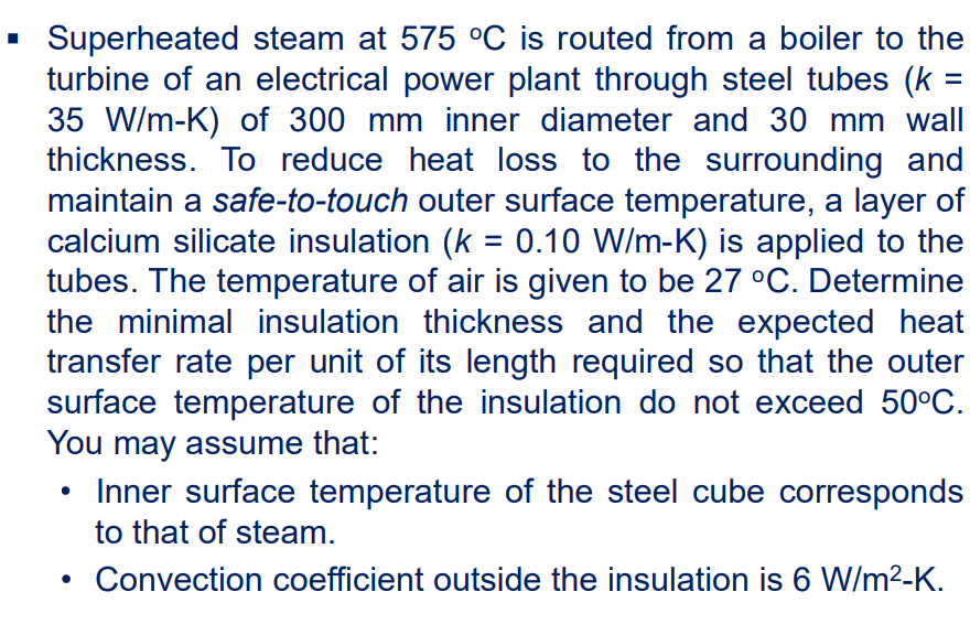Solved Superheated steam at \\( 575^{\\circ} \\mathrm{C} \\) | Chegg.com