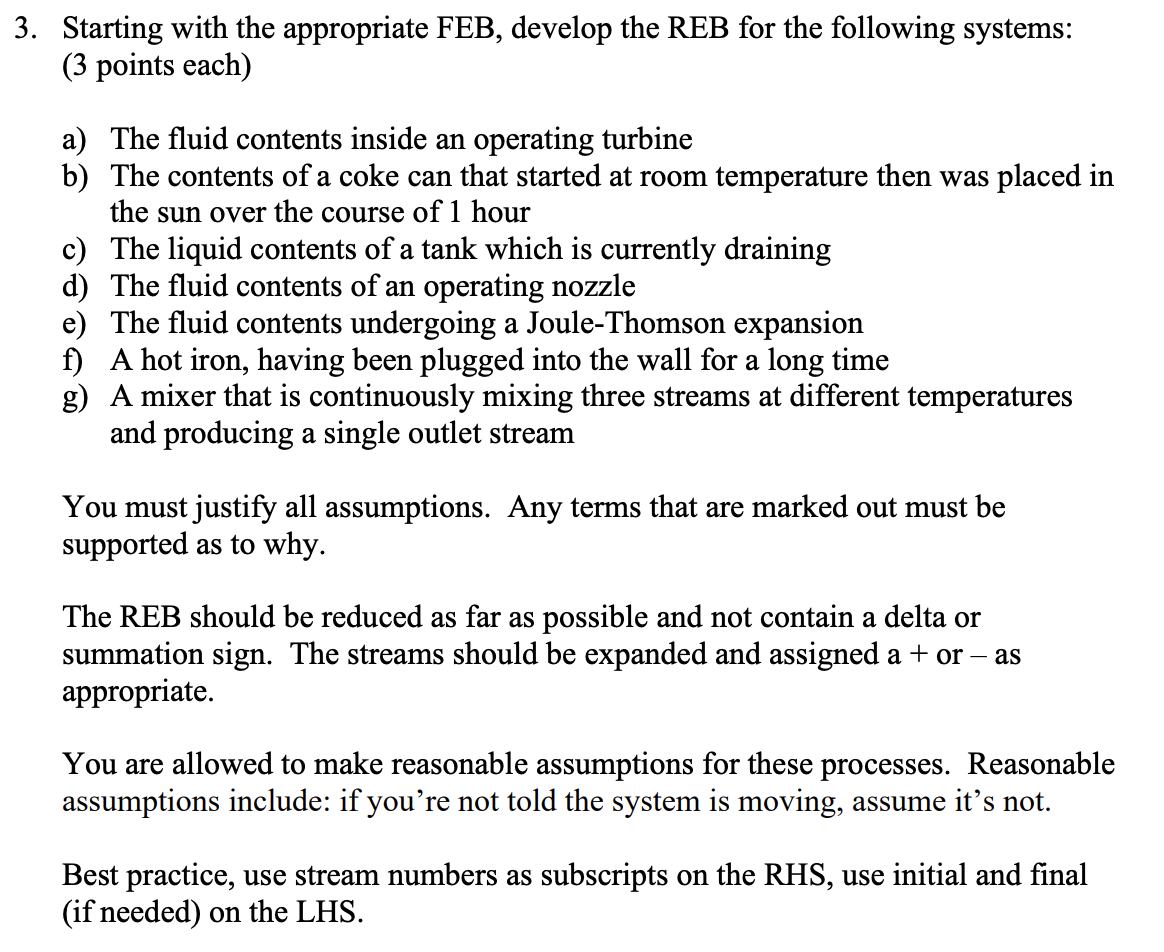 Solved FEB is full energy balance equation from 1st law of | Chegg.com