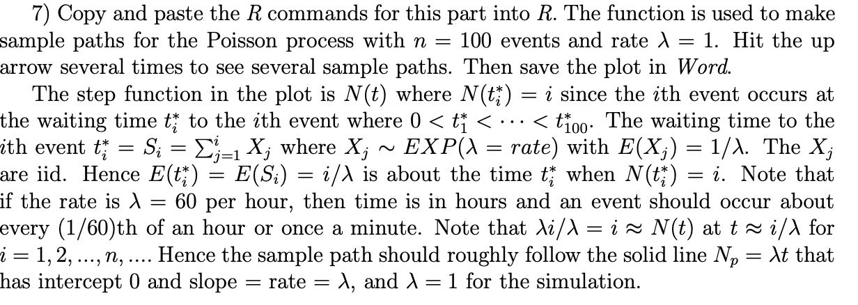 = 7) Copy and paste the R commands for this part into | Chegg.com