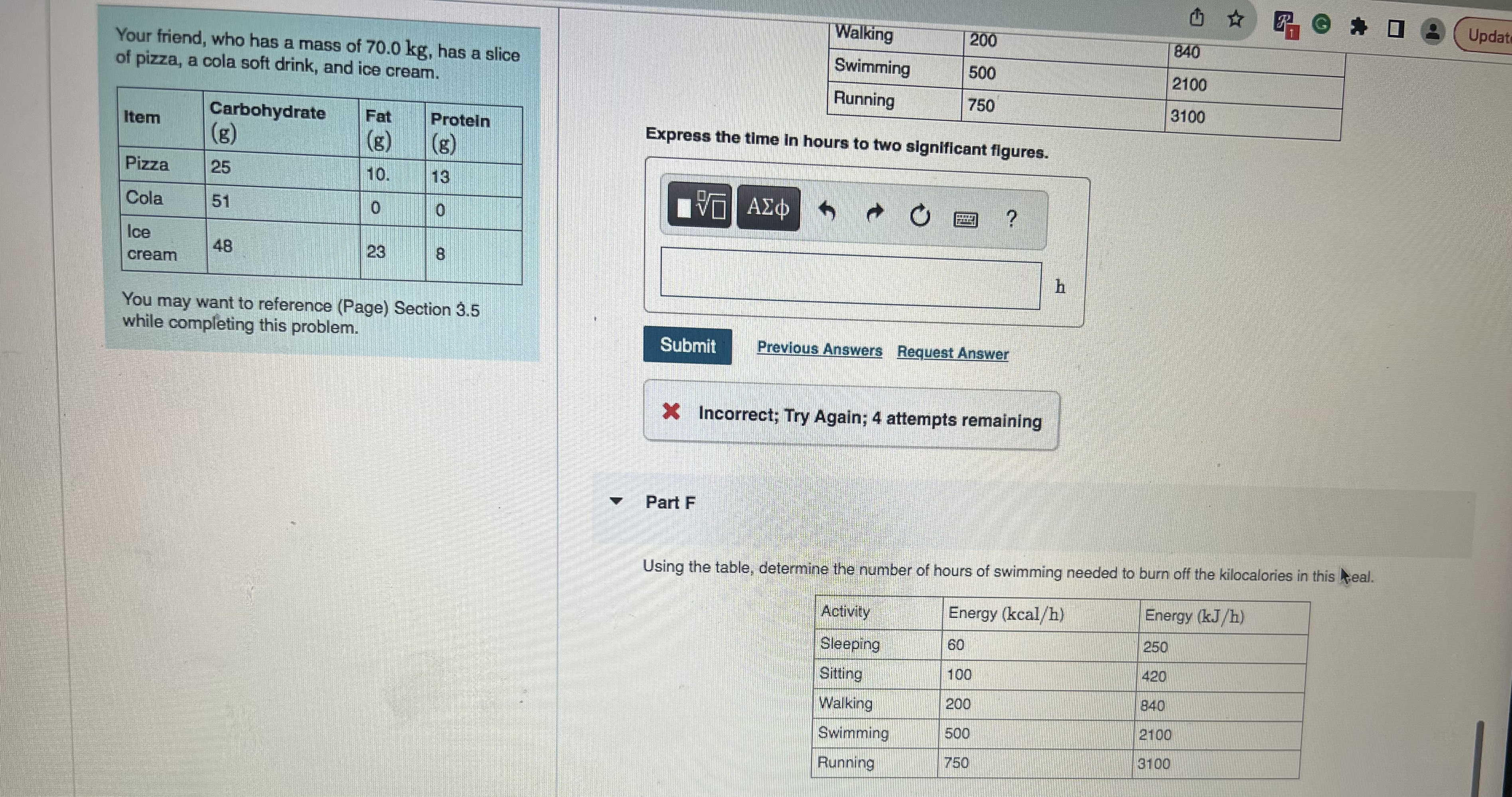 use the table to determine | Chegg.com