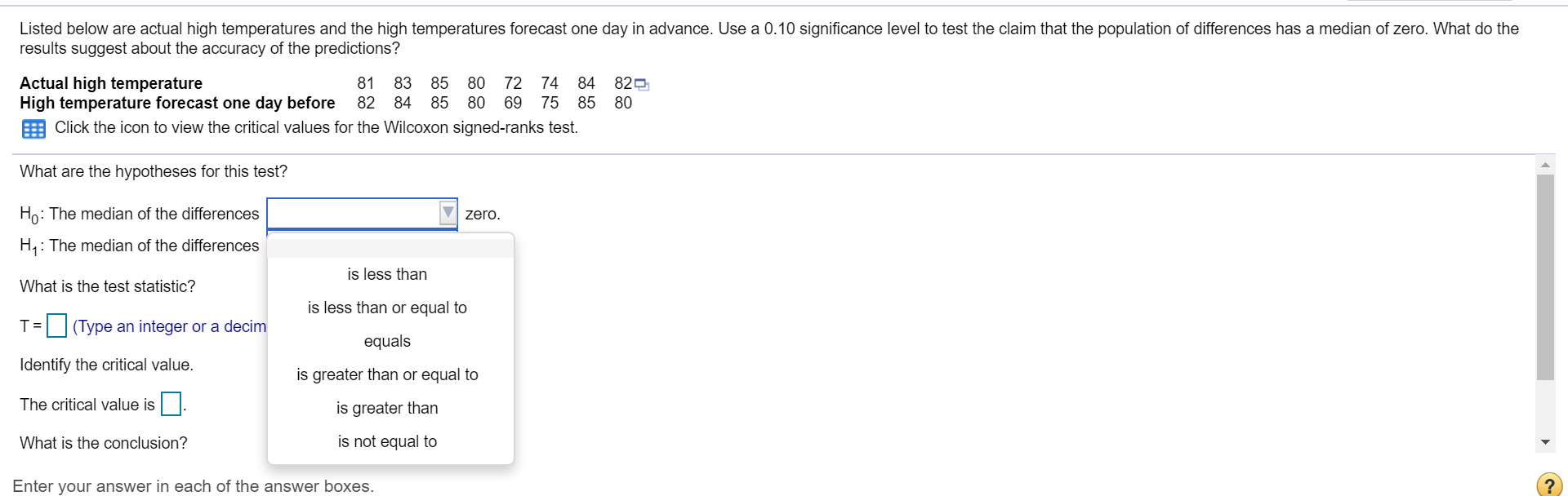 There is not is enough evidence to warrant | Chegg.com