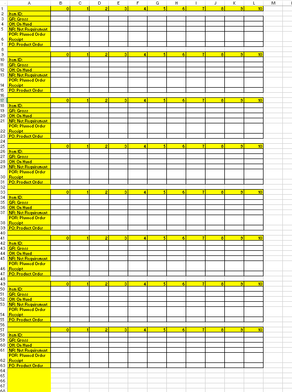 Solved Please create an excel file and create the MRP plan | Chegg.com