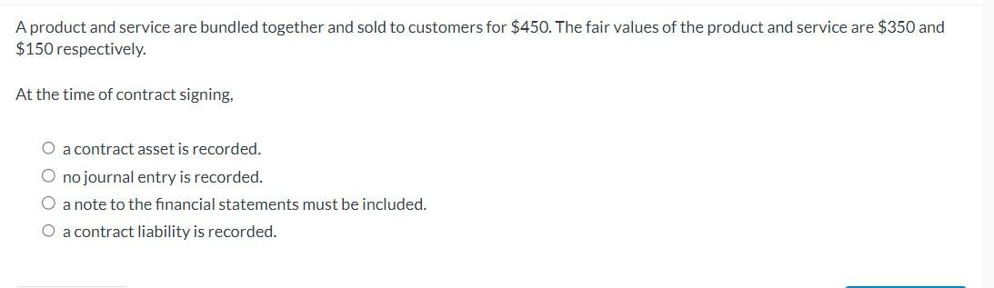 Solved A product and service are bundled together and sold | Chegg.com