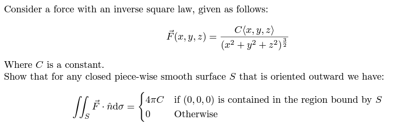 Solved Consider a force with an inverse square law, given as | Chegg.com