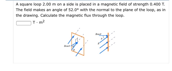 Solved A square loop 2.00 m on a side is placed in a | Chegg.com