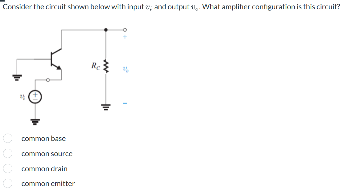 Solved Consider the circuit shown below with input vi and | Chegg.com