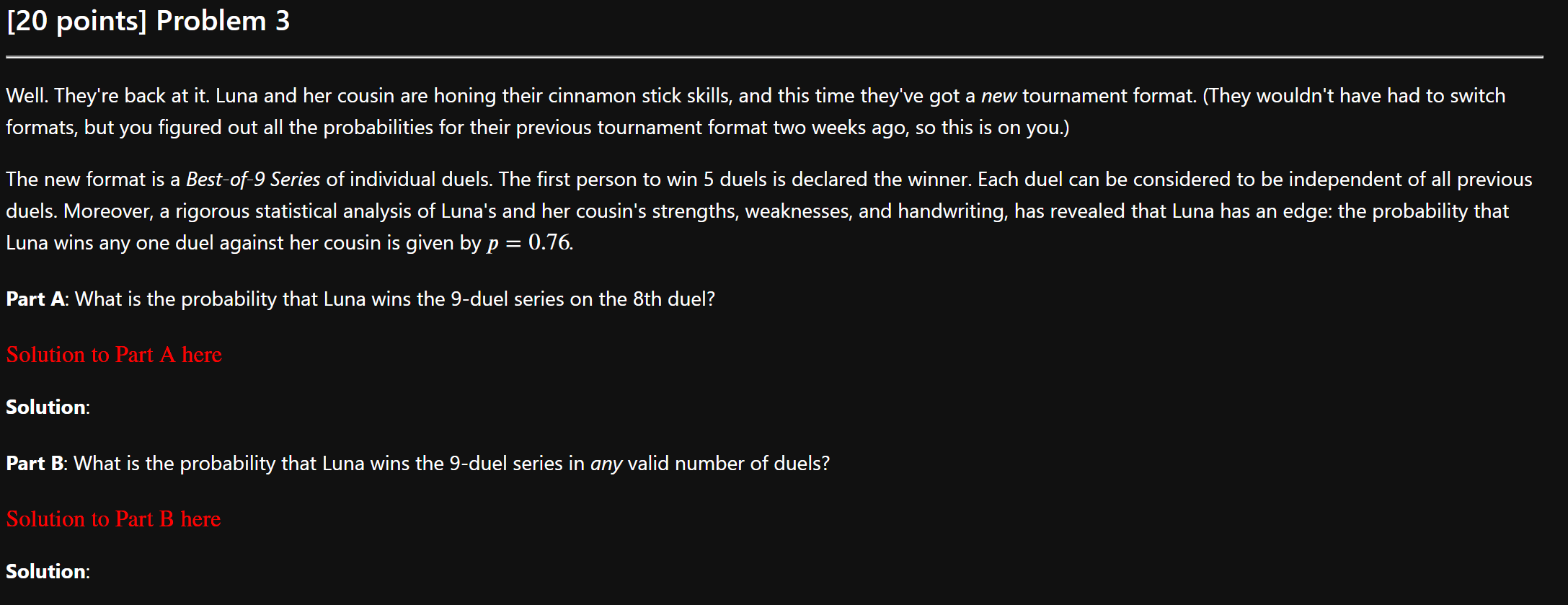 Solved [20 points] Problem 3 Well. They're back at it. Luna | Chegg.com