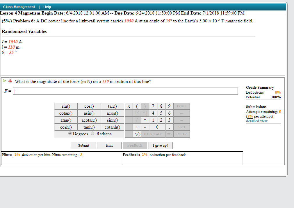 Solved Class Management Help Lesson 4 Magnetism Begin Date: | Chegg.com
