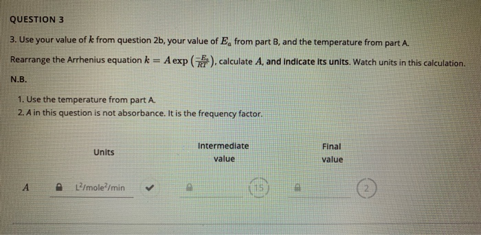 Solved QUESTION 3 3. Use your value of k from question 2b, | Chegg.com