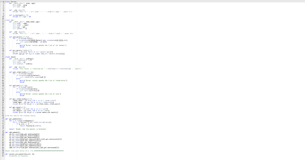 Solved For example: Test houses = [] hl House ('123 Happy | Chegg.com