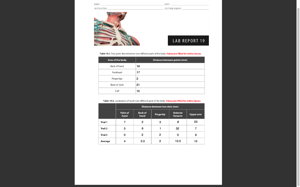 Solved NAME DATE SECTION/GROUP: INSTRUCTOR LAB REPORT 19 | Chegg.com