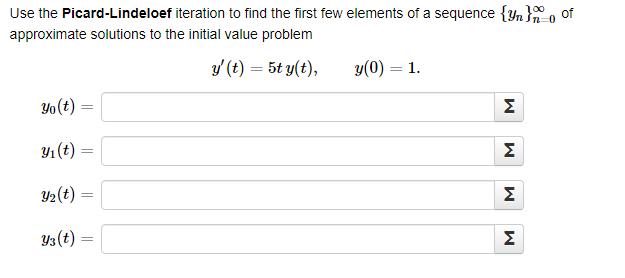 Solved Use the Picard-Lindeloef iteration to find the first | Chegg.com