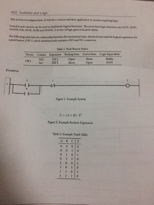 Solved A02 Switches and Logic This activity investigates | Chegg.com