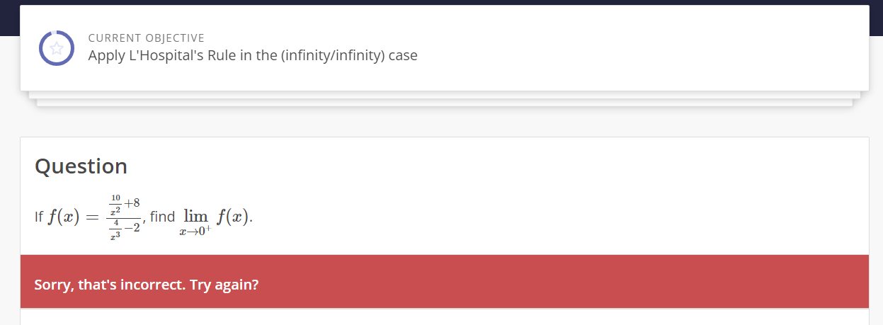Solved CURRENT OBJECTIVE Apply L'Hospital's Rule in the | Chegg.com
