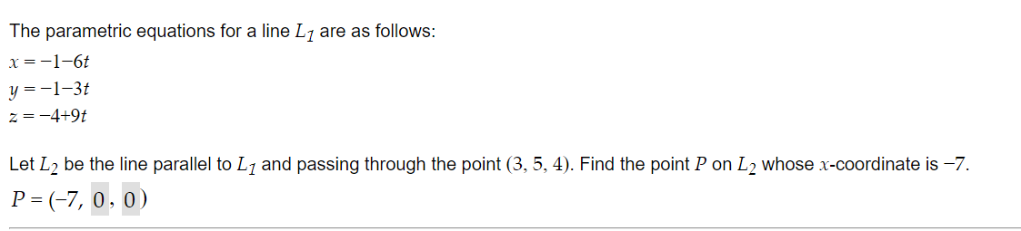 Solved The parametric equations for a line L1 are as | Chegg.com