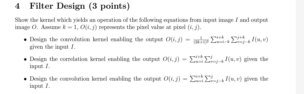 Solved \\( 4 \\quad \\) Filter Design (3 points) Show the | Chegg.com