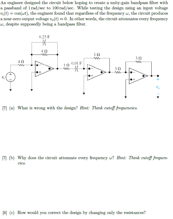 Solved An engineer designed the circuit below hoping to | Chegg.com