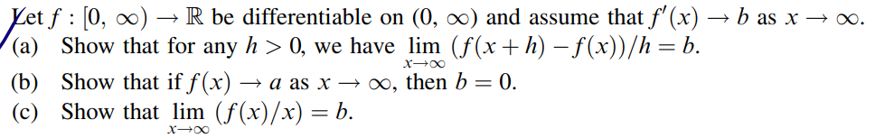 Solved Ket F [0 ∞ →r Be Differentiable On 0 ∞ And Assume