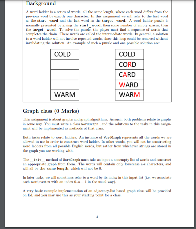 class Graph: def __init__(self, V: list) -> | Chegg.com