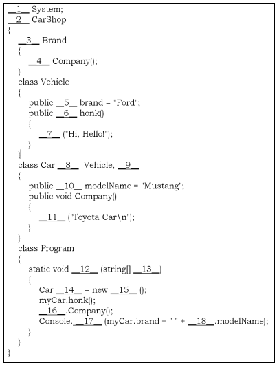 Solved Subject: C# CODE COMPLETION & GENERATE OUTPUT | Chegg.com