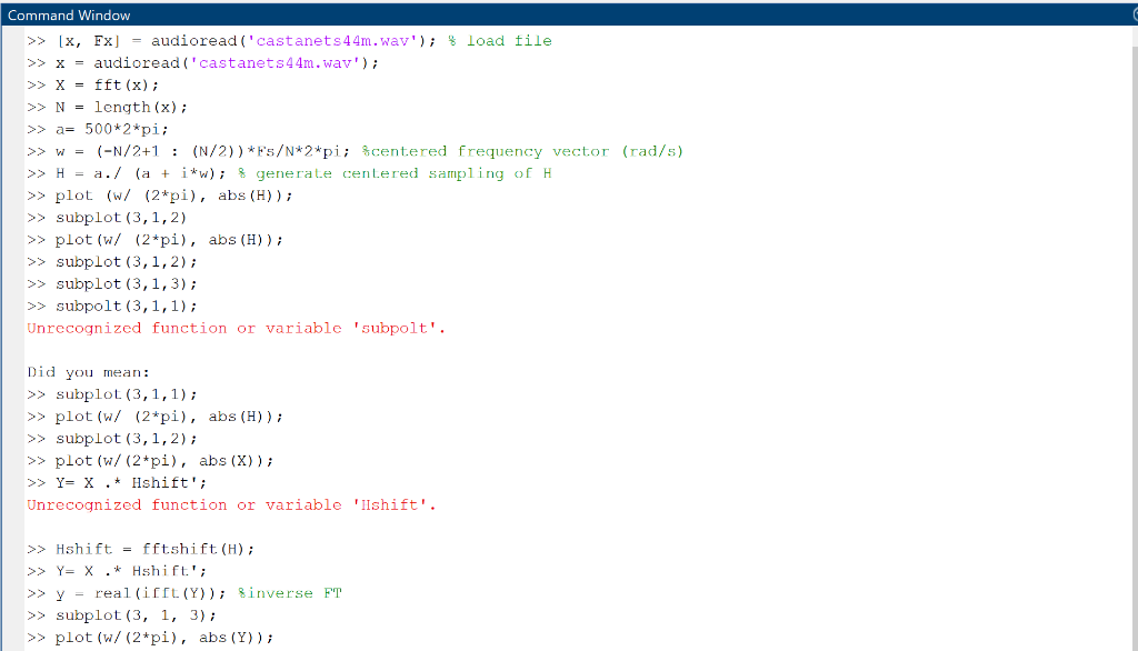 I am having trouble with this MATLAB code and making | Chegg.com