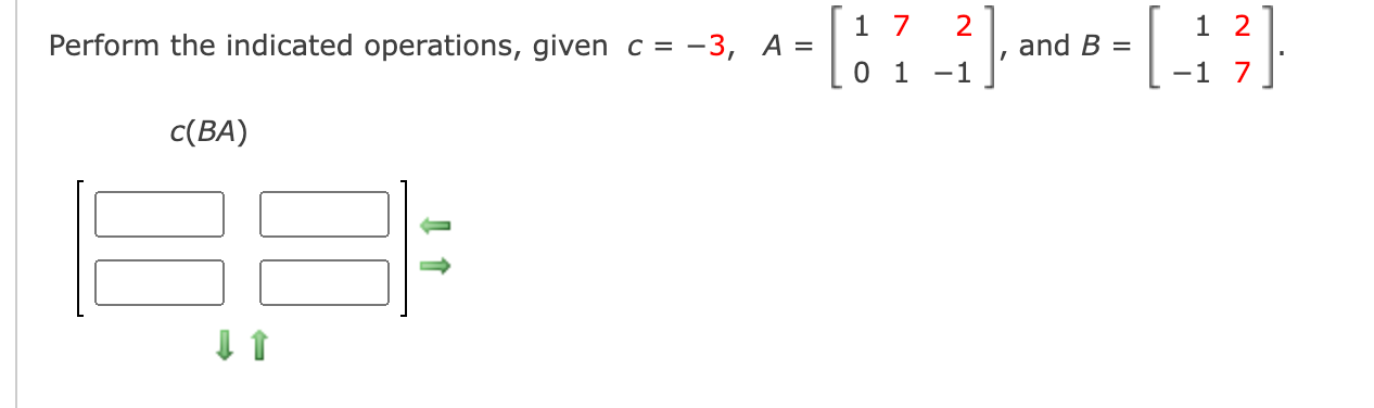 Solved Perform the indicated operations, given | Chegg.com