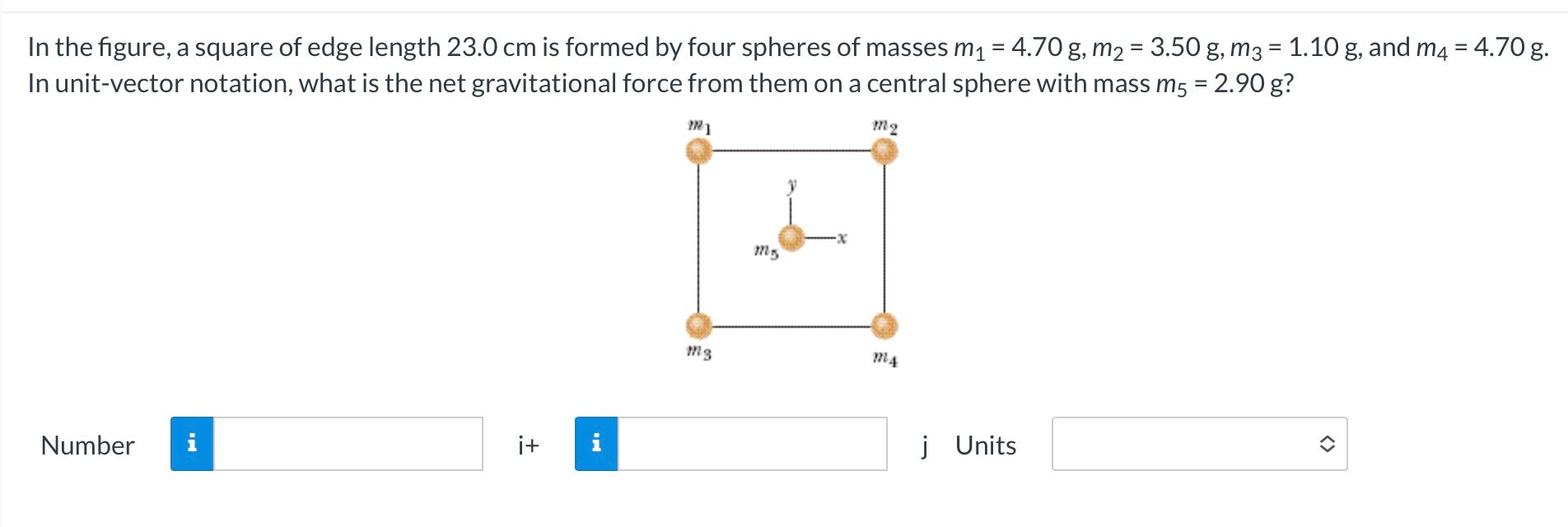 Solved = = = = In the figure, a square of edge length 23.0 | Chegg.com