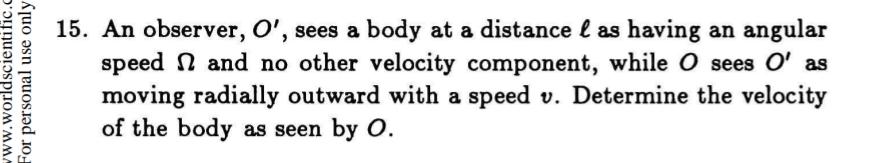 Solved An observer, O', sees a body at a distance l as | Chegg.com
