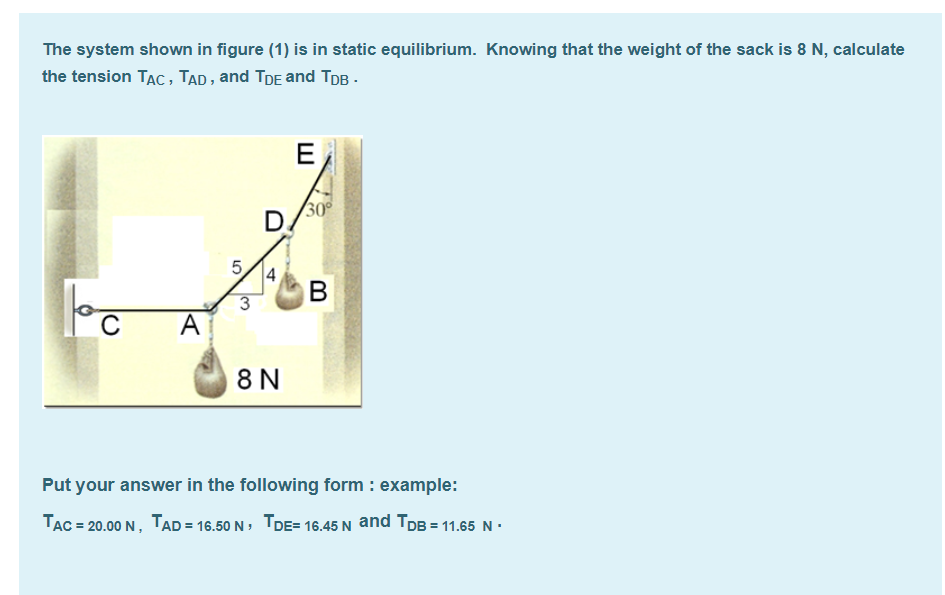 Solved The system shown in figure (1) is in static | Chegg.com
