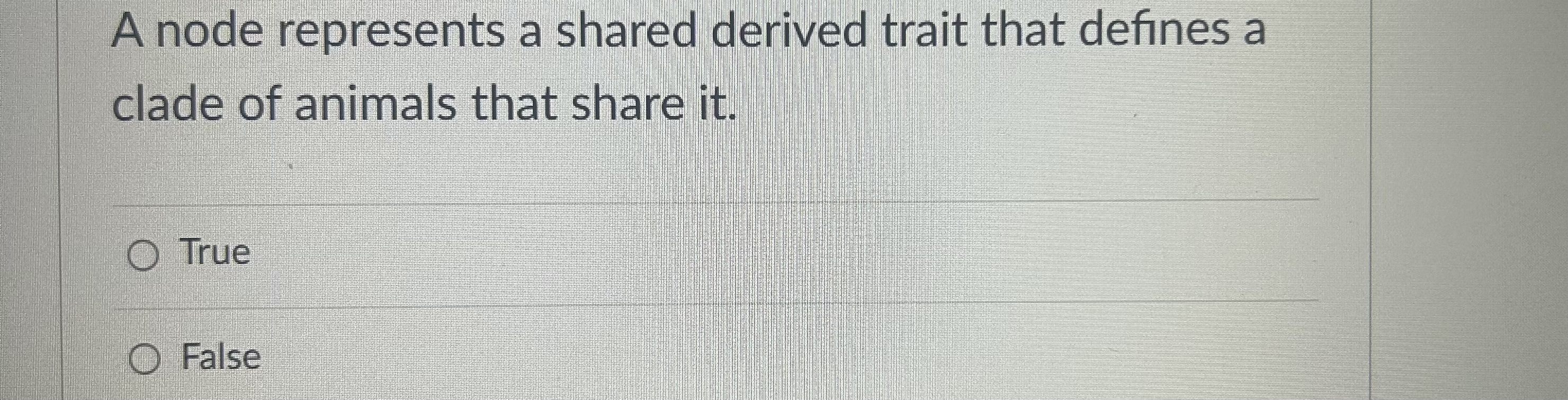 Solved A node represents a shared derived trait that defines | Chegg.com