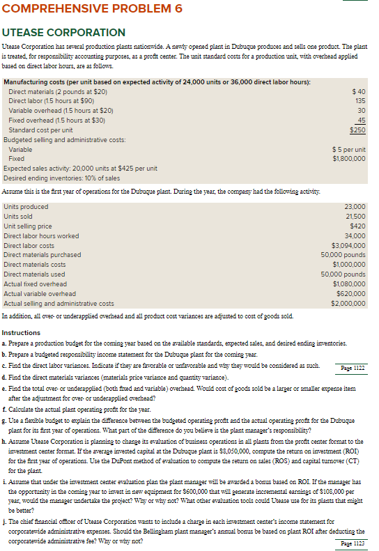 Solved UTEASE CORPORATION Utease Corporation has several | Chegg.com