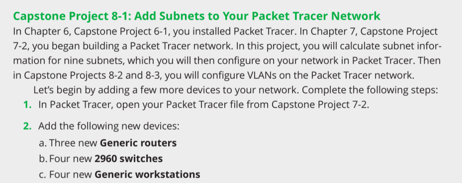 Capstone Project 8 1 Add Subnets To Your Packet