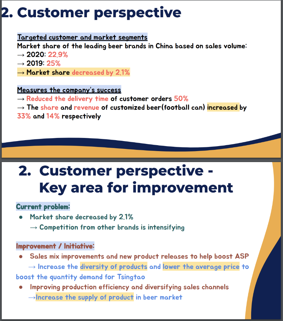 Identify critical/ key areas for improvement for both | Chegg.com