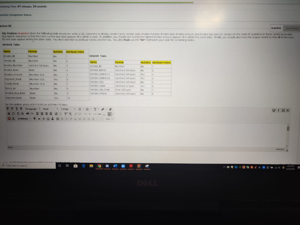 Solved maining Time: 41 minutes, 24 seconds westion | Chegg.com