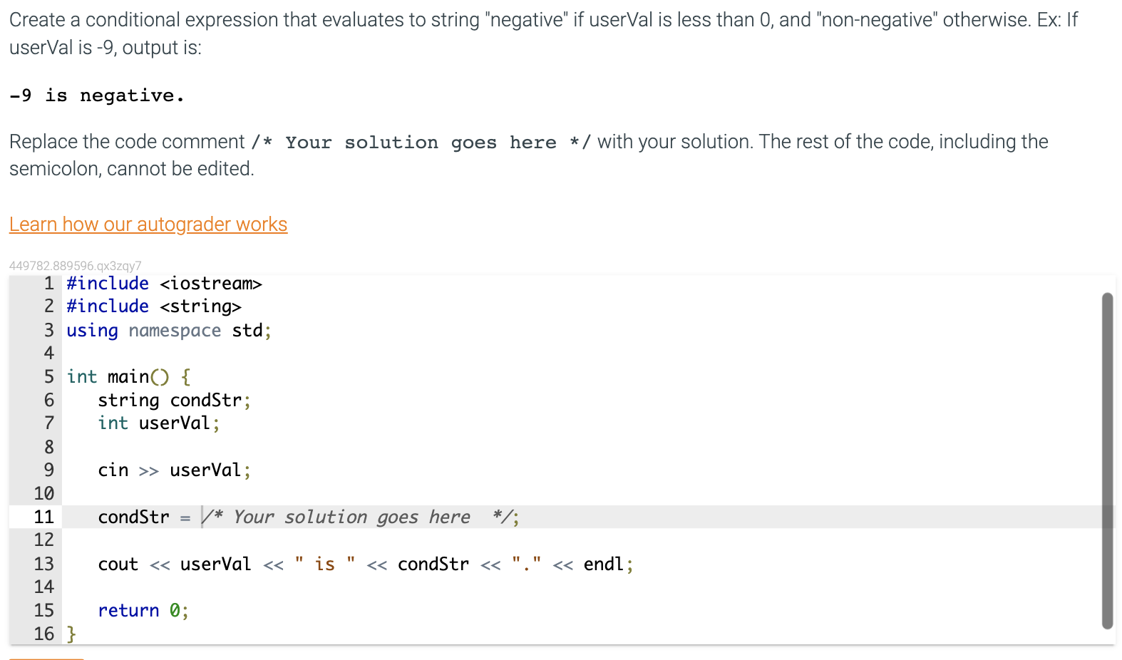 Solved Create A Conditional Expression That Evaluates To