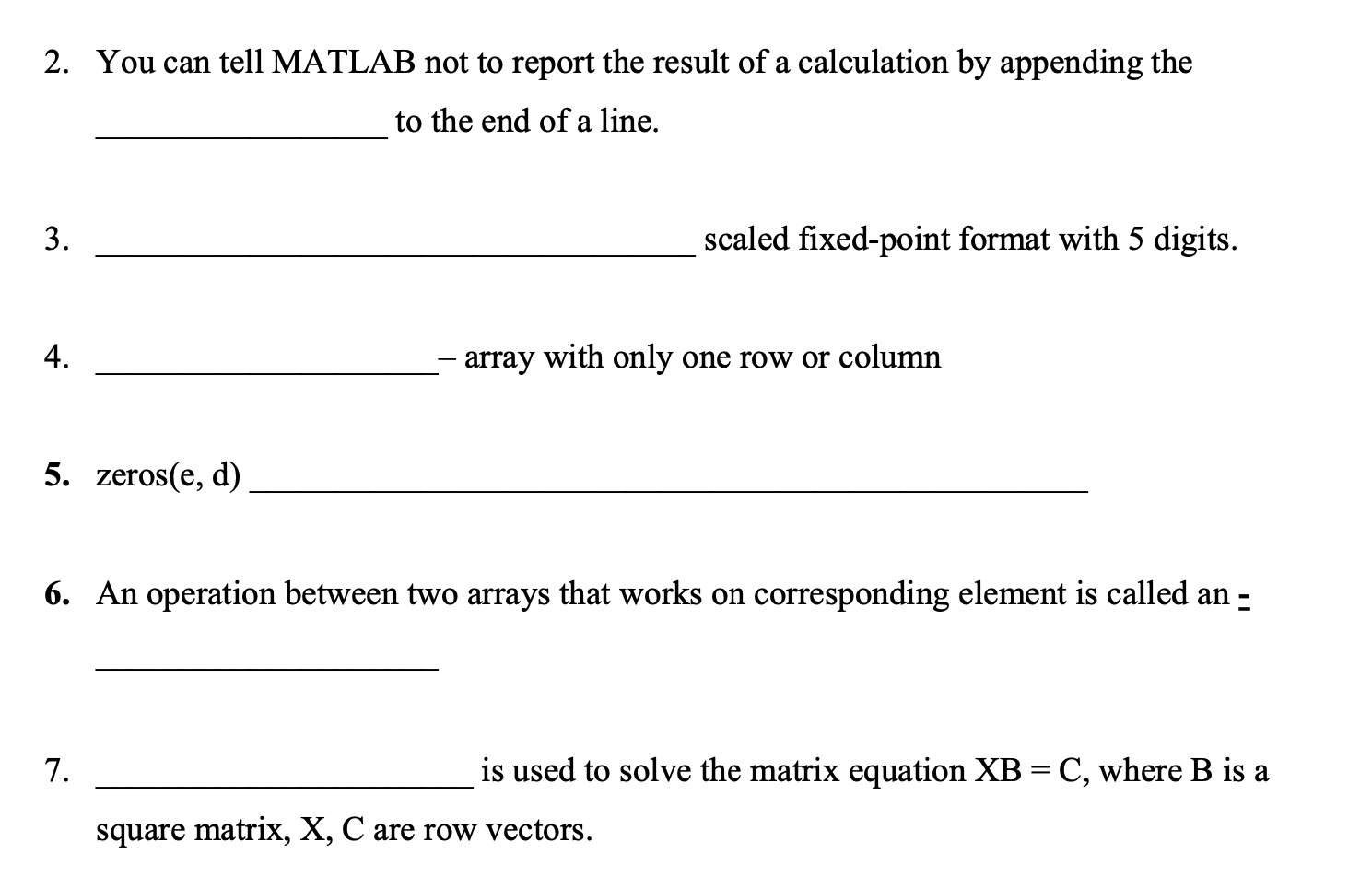Solved Complete the following sentences using an appropriate | Chegg.com