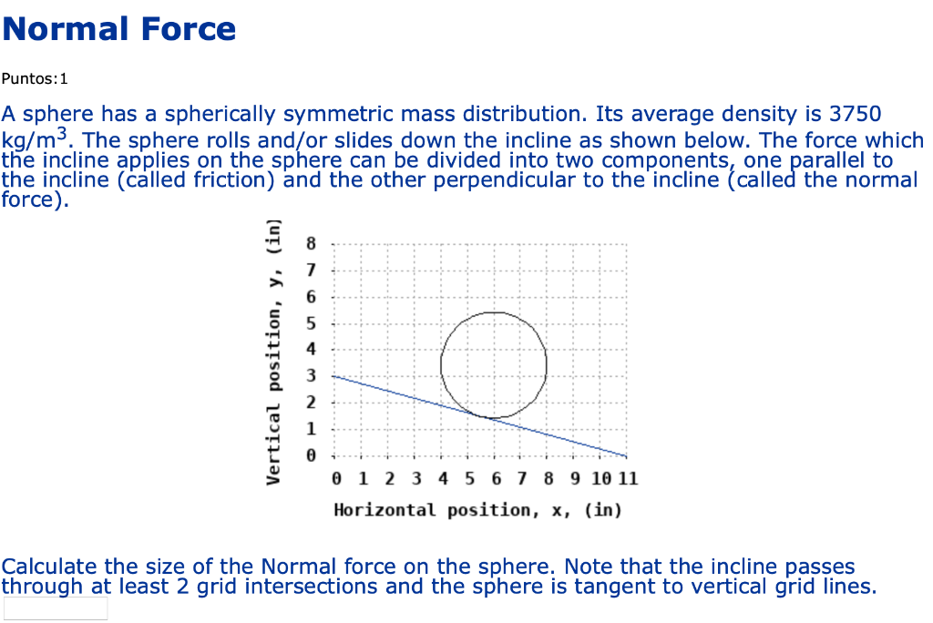 Solved Normal Force Puntos: 1 A sphere has a spherically | Chegg.com